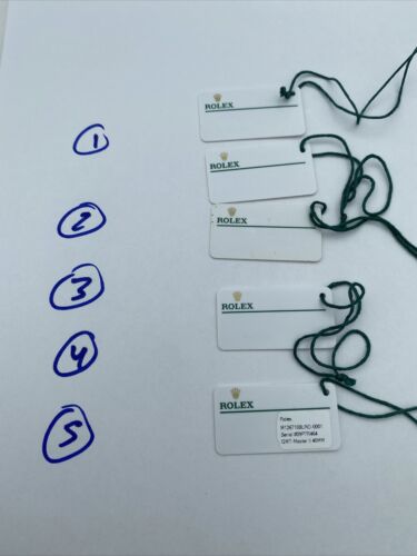 Rolex Watch Hang Tag White Authentic Original - Your Choice - The ...